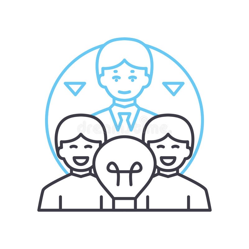 Customer Collaboration Line Icon, Outline Symbol, Vector Illustration ...