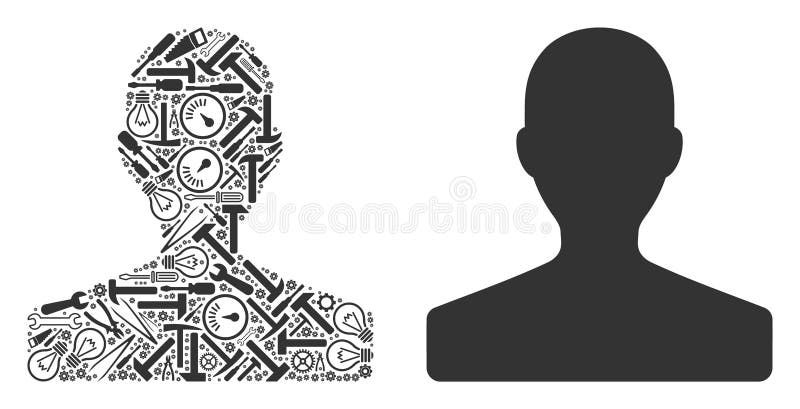 Customer Collage of Service Tools Stock Vector - Illustration of ...