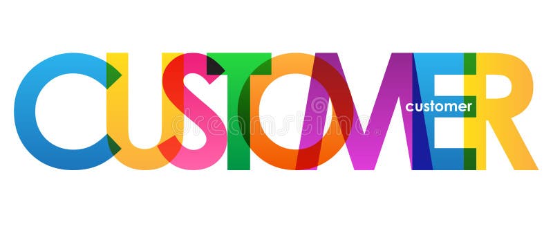 CUSTOMER Colorful Overlapping Letters Banner Stock Vector ... CUSTOMER Colorful Overlapping Letters Banner Stock Vector ...