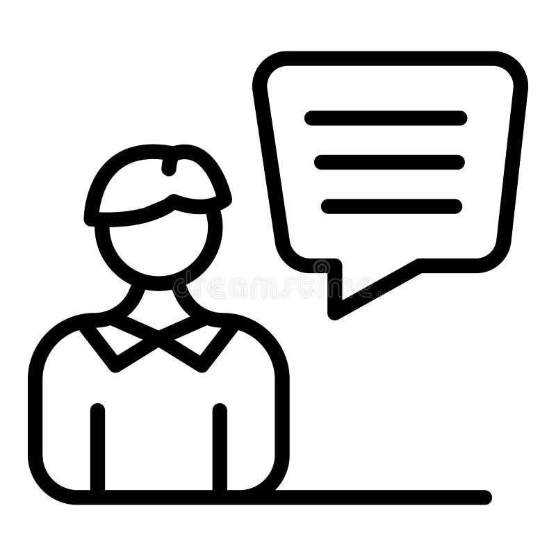 Customer Comment Icon Outline Vector. Online Review Stock Vector ...