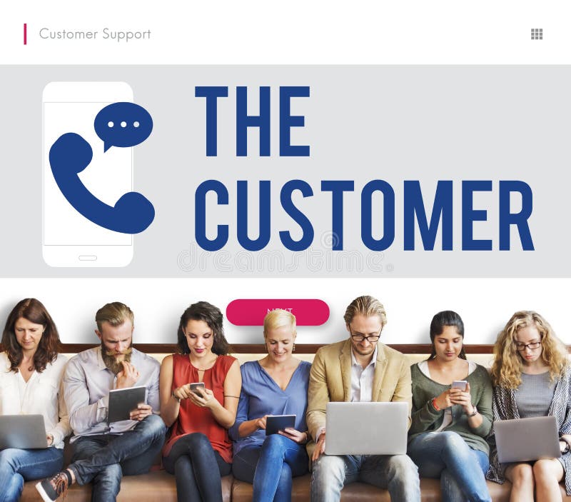 Customer Communication Phone Icon Concept Stock Image - Image of chat ...