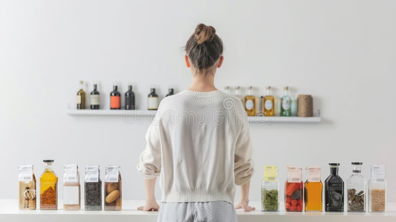 Customer Comparing Products Based Stock Illustration - Illustration of ...