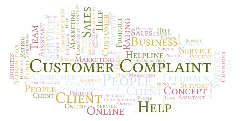 Customer Complaint Word Cloud. Stock Illustration - Illustration of ...