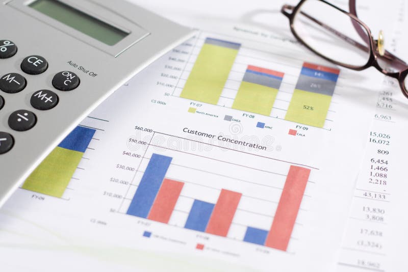 Customer Concentration Chart and Finances Stock Image - Image of ...