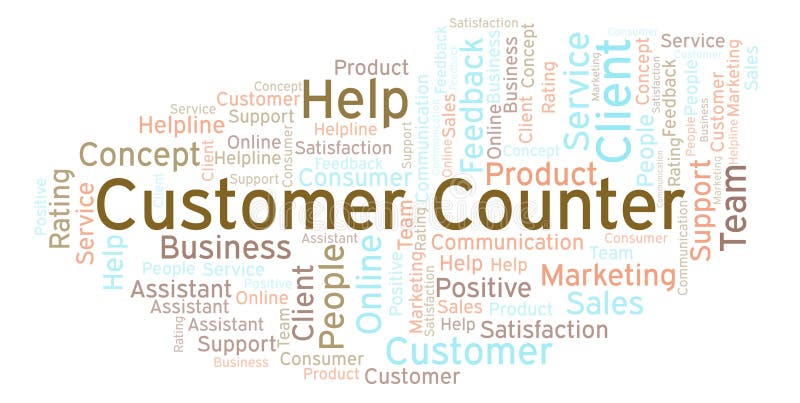 Customer Counter Word Cloud. Stock Illustration - Illustration of ...