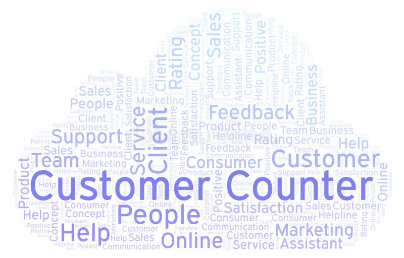 Customer Counter Word Cloud. Stock Illustration - Illustration of ...