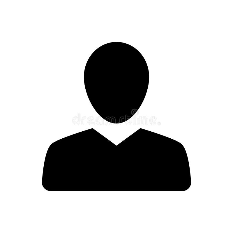 Black Solid Icon for Customer, Person and User Stock Illustration ...