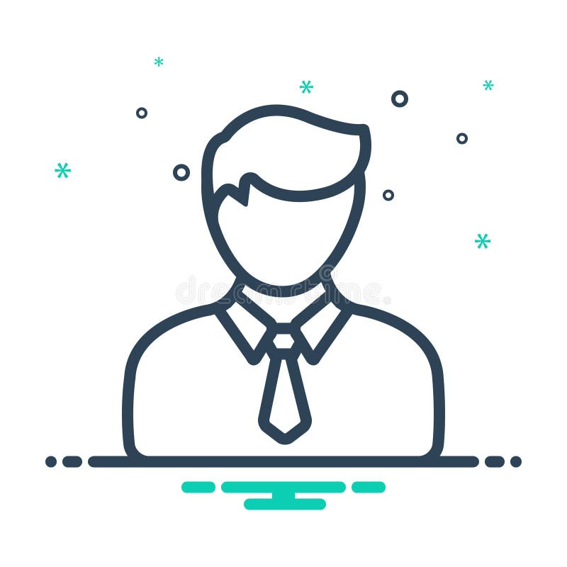 Black Mix Icon for Customer, Person and Avatar Stock Vector ...