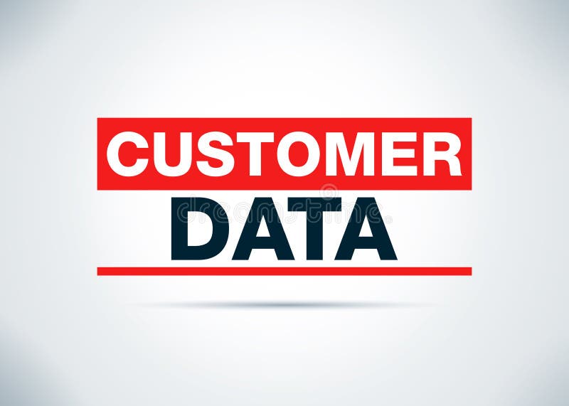 Customer Data Abstract Flat Background Design Illustration Stock ...