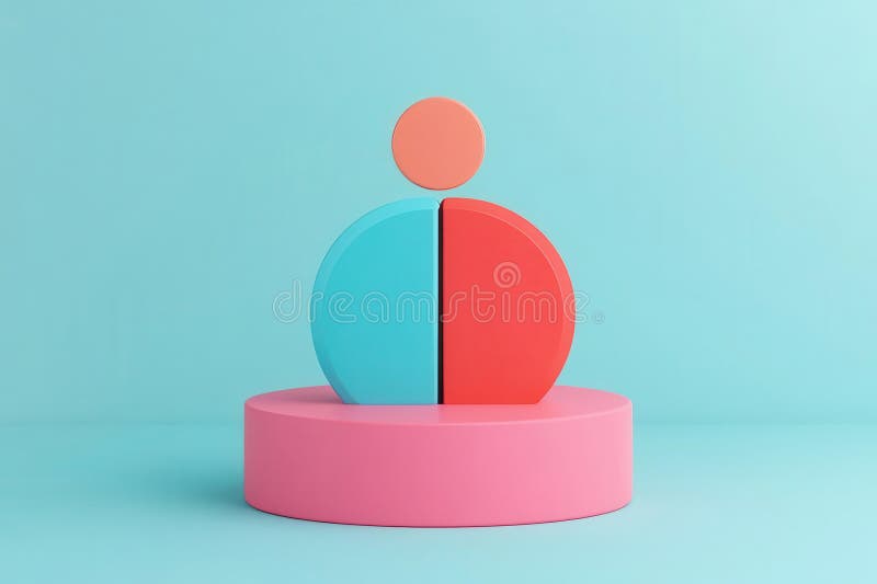 Customer Data Analysis, Pie Charts and Customer Icons, 3D Illustration ...