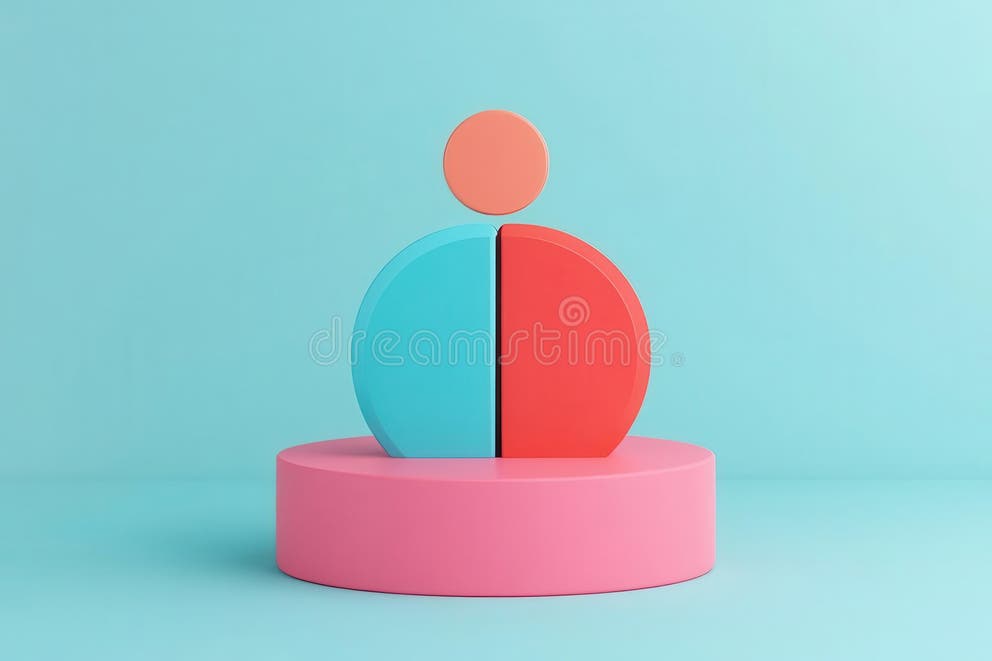 Customer Data Analysis, Pie Charts and Customer Icons, 3D Illustration ...