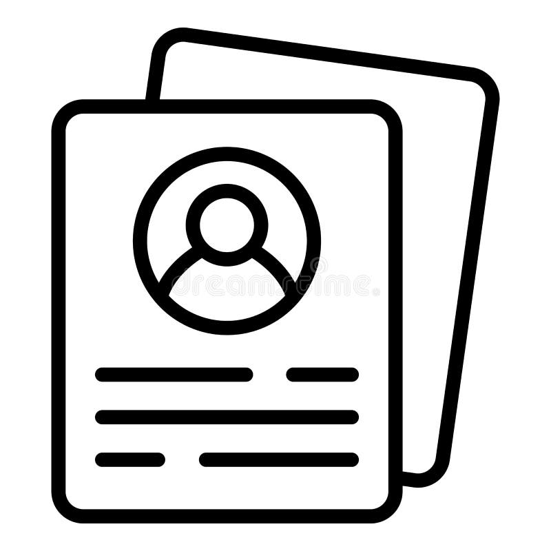 Client Data Icon Outline Vector. Customer Account Stock Vector ...