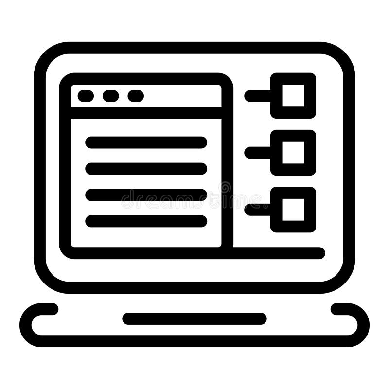 Data base icon set outline stock vector. Illustration of check - 238831071