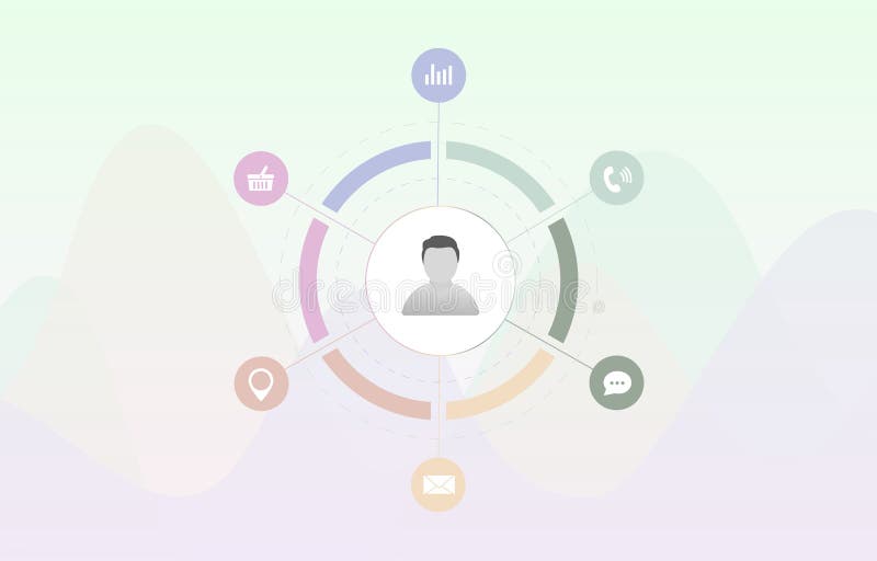 Customer Data Management Concept Illustration. Customer Information ...