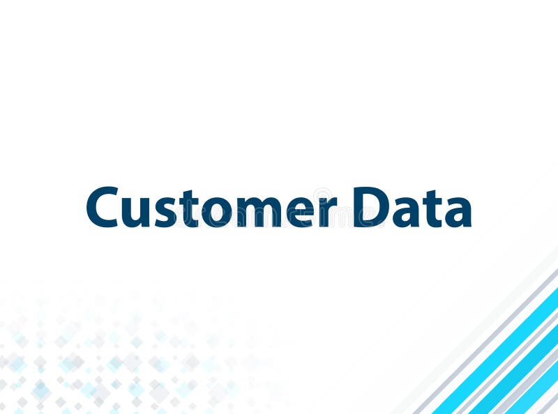Customer Data Modern Flat Design Blue Abstract Background Stock ...