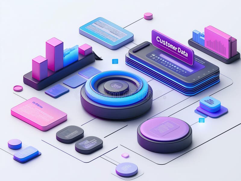 Customer Data Text Illustration Stock Illustration - Illustration of ...