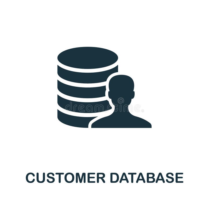 Customer Database Icon. Simple Element from Loyalty Program Collection ...