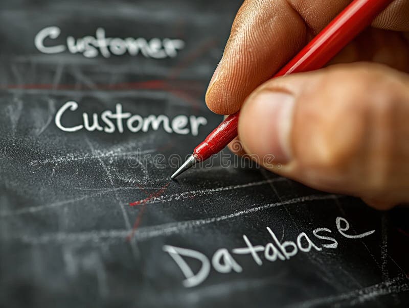 Customer Database Text Written Blackboard Stock Photos - Free & Royalty ...