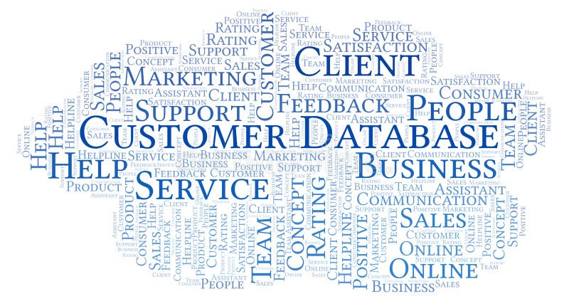 Customer Database Word Cloud. Stock Illustration - Illustration of ...