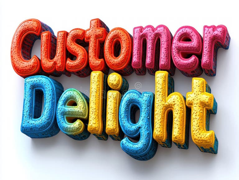Customer Delight Typography Text Stock Photo - Image of text ...
