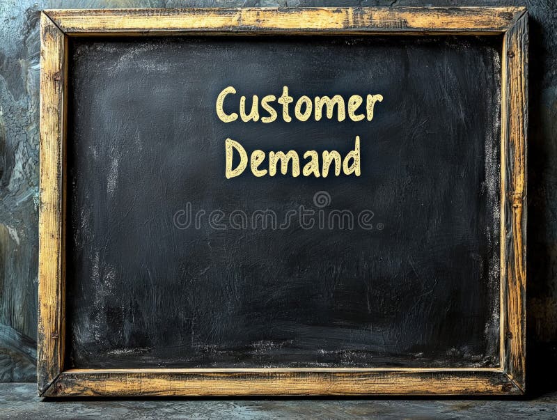 Customer Demand Text Written on the Blackboard Stock Photo - Image of ...