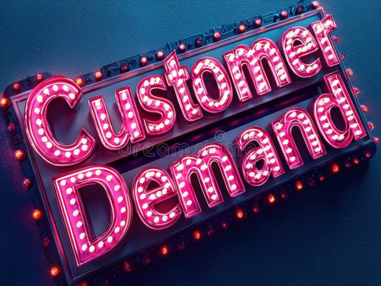 Customer Demand Typography Text Stock Photo - Image of sign, design ...
