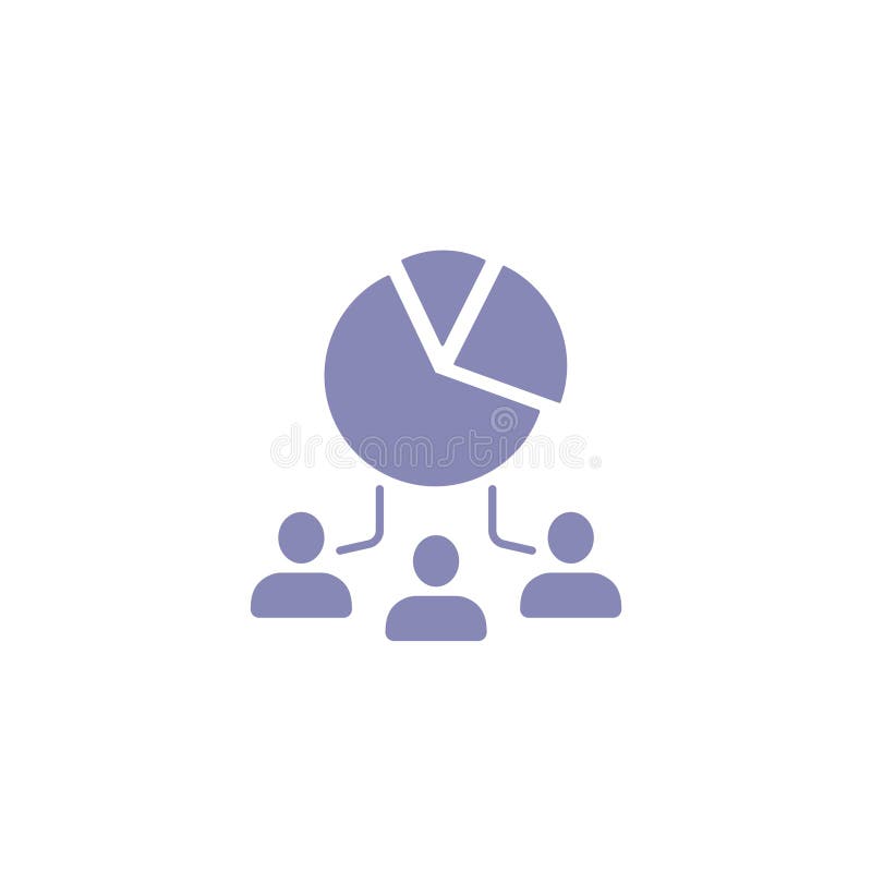 Customer Demographics Icon on White Stock Illustration - Illustration ...