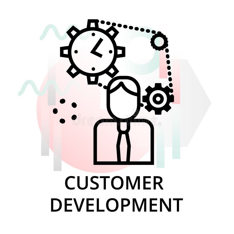 Customer Development Icon on Abstract Background Stock Vector ...
