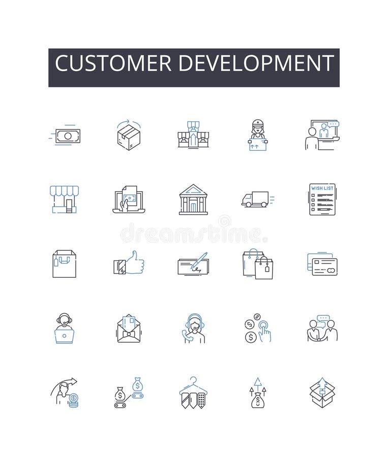Customer Development Line Icons Collection. Prestigious, Exclusive ...