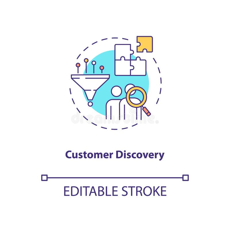 Customer Discovery Concept Icon Stock Vector - Illustration of client ...
