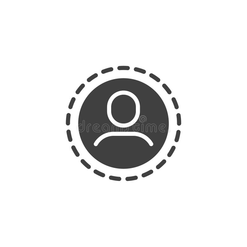 Customer with a Dotted Path Vector Icon Stock Vector - Illustration of ...