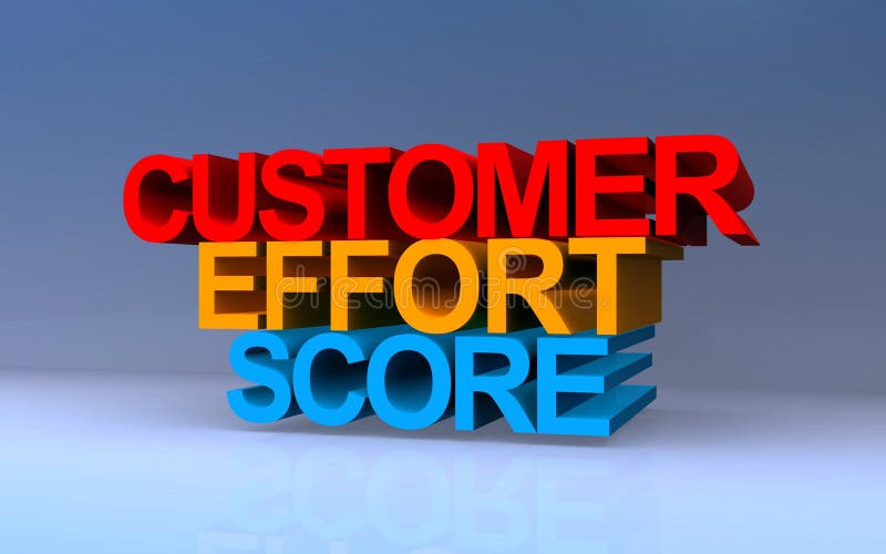 Customer Effort Score on Blue Stock Illustration - Illustration of ...