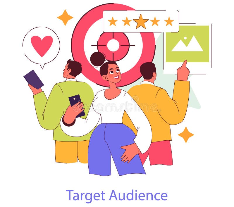 Customer Engagement. Flat Vector Illustration Stock Vector ...