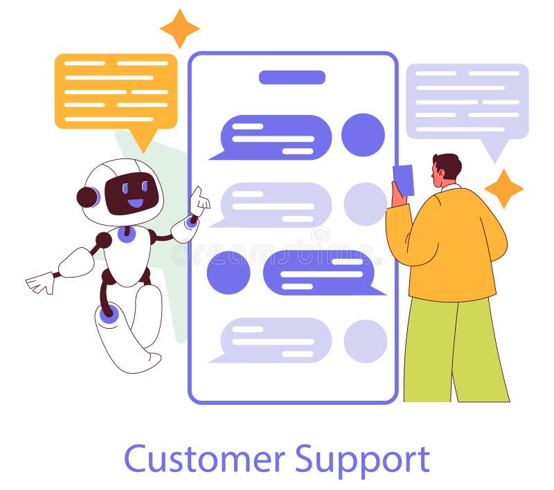 Customer Engagement. Flat Vector Illustration Stock Vector ...