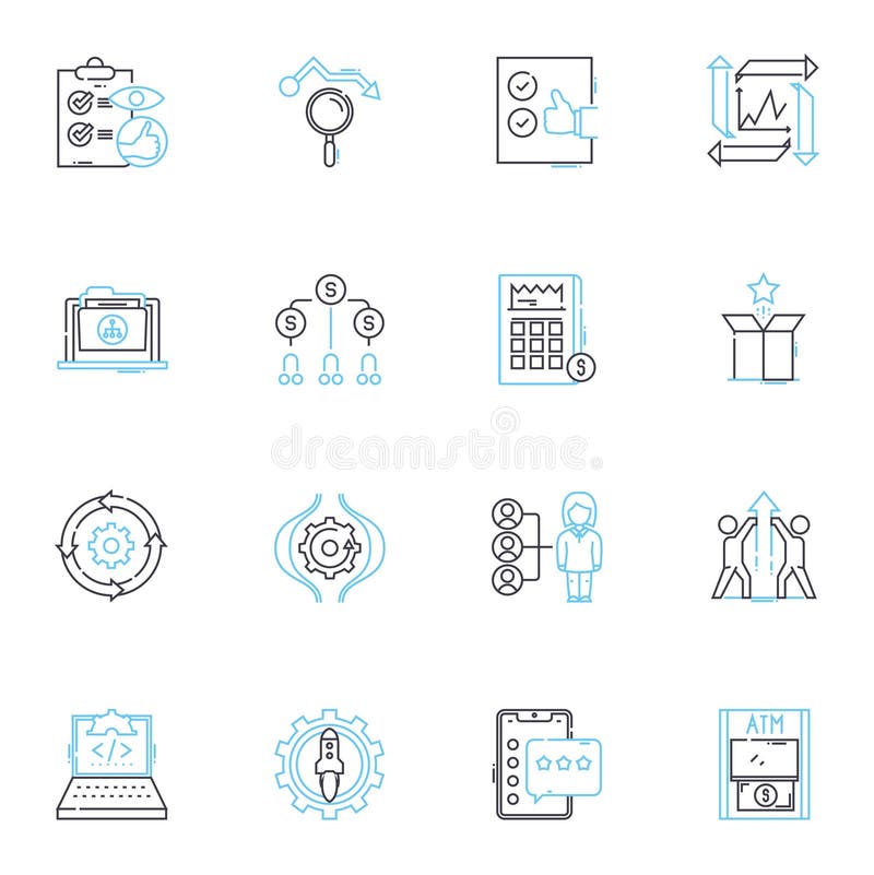 Customer Engagement Linear Icons Set. Interaction, Relationship ...