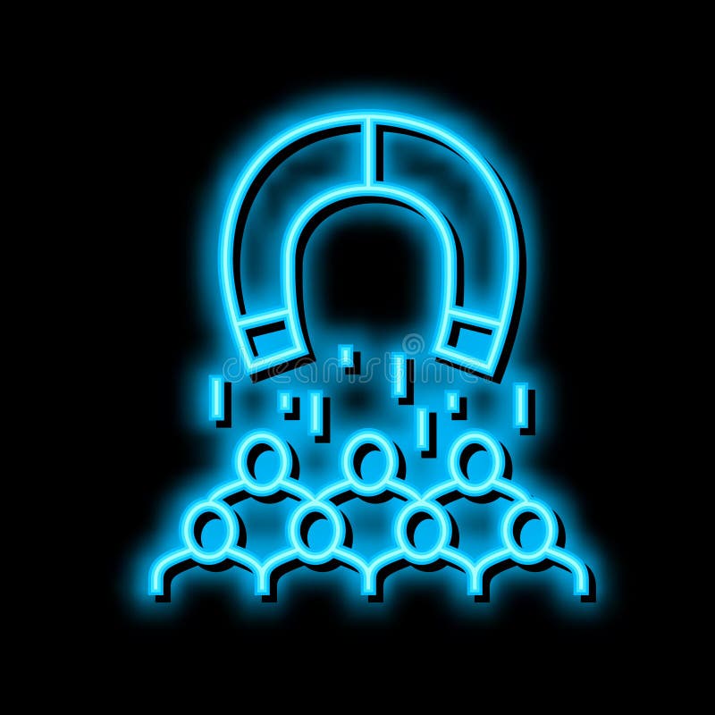 Customer Engagement Neon Glow Icon Illustration Stock Vector ...