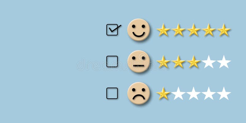 Customer Evaluation or Positive Feedback Concept Rating. Check Mark To ...