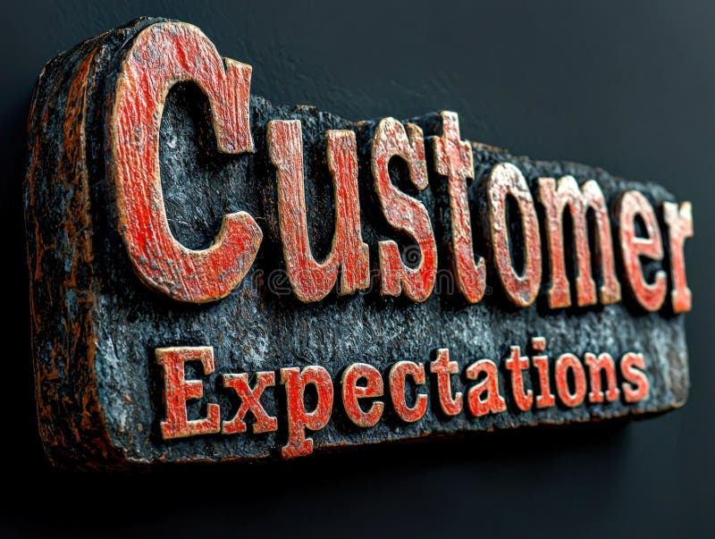 Customer Expectations Typography Text Stock Image - Image of hanging ...
