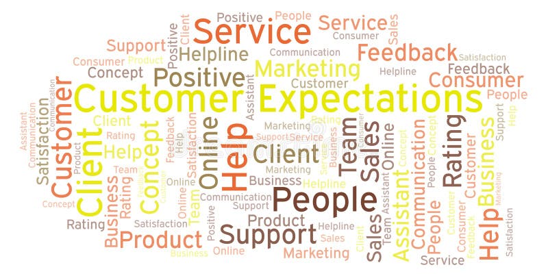 Customer Expectations Word Cloud. Stock Illustration - Illustration of ...