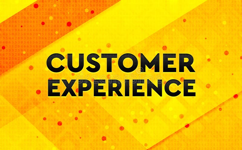 Customer Experience Abstract Digital Banner Yellow Background Stock ...
