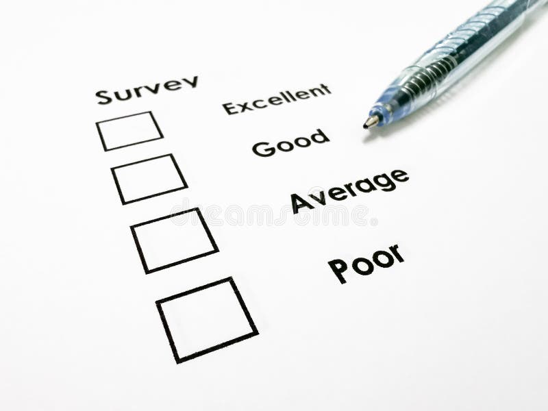 Customer Experience Concept with Check Box and a Pen. Stock Image ...