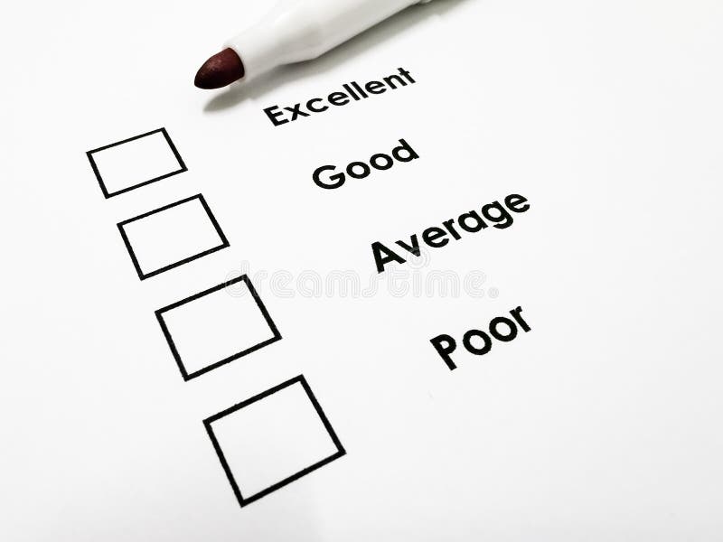 Customer Experience Concept with Check Box and a Pen. Stock Image ...