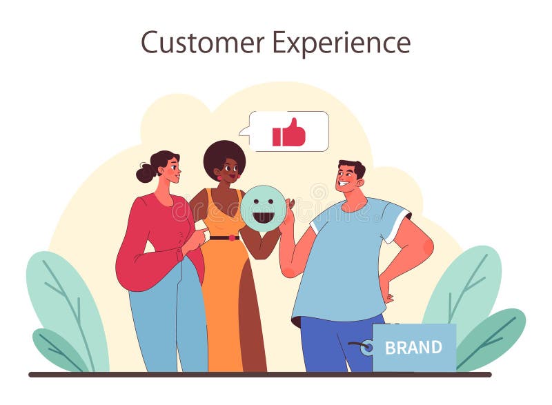 Customer Experience Concept. Flat Vector Illustration Stock Vector ...