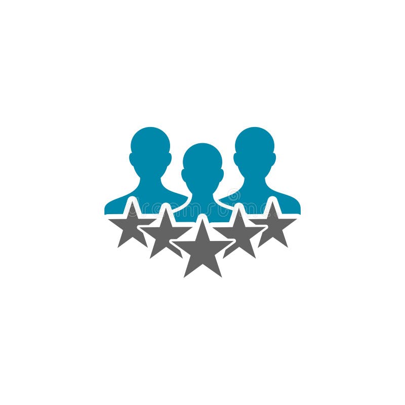 Customer Experience Icon. Five Star Satisfaction Rating Icon Isolated ...