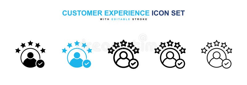 Customer Experience Icon Vector Stock Vector - Illustration of star ...