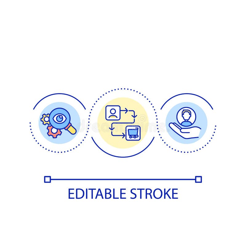 Customer Experience Loop Concept Icon Stock Vector - Illustration of ...