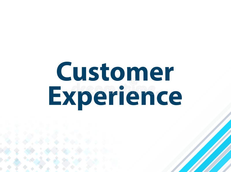 Customer Experience Modern Flat Design Blue Abstract Background Stock ...