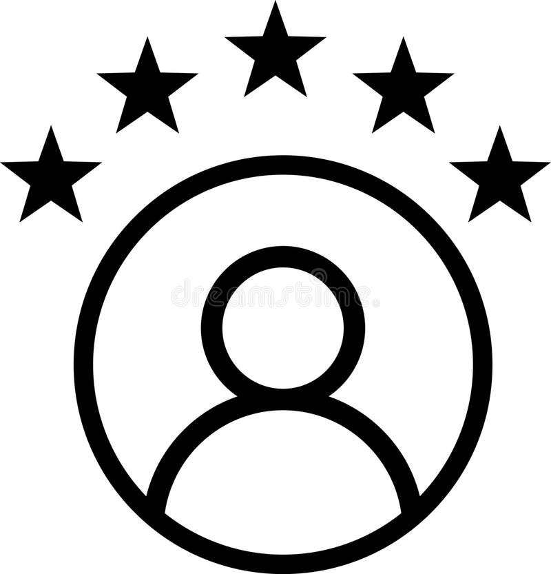 Customer Experience Vector Icon . 1 To 5 Star Satisfaction Rating ...