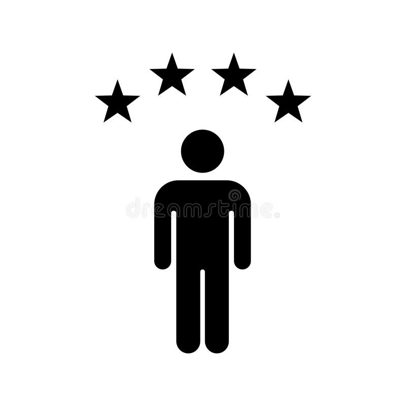 Customer Experience Vector Icon . 1 To 5 Star Satisfaction Rating ...