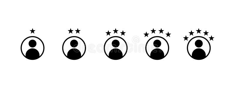 Customer Experience Vector Icon . 1 To 5 Star Satisfaction Rating ...
